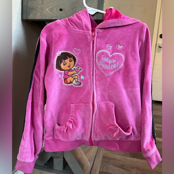 Nickelodeon | Shirts & Tops | Vintage Girls Dora The Explorer Zip Up ...